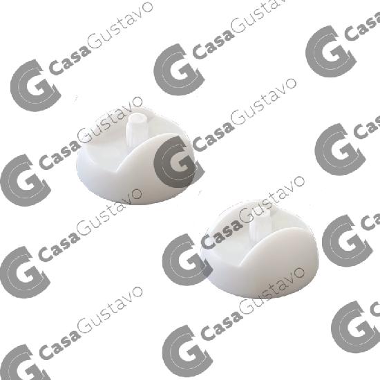 Patin pvc redondo blanco para placa 18 mm - Casa Gustavo